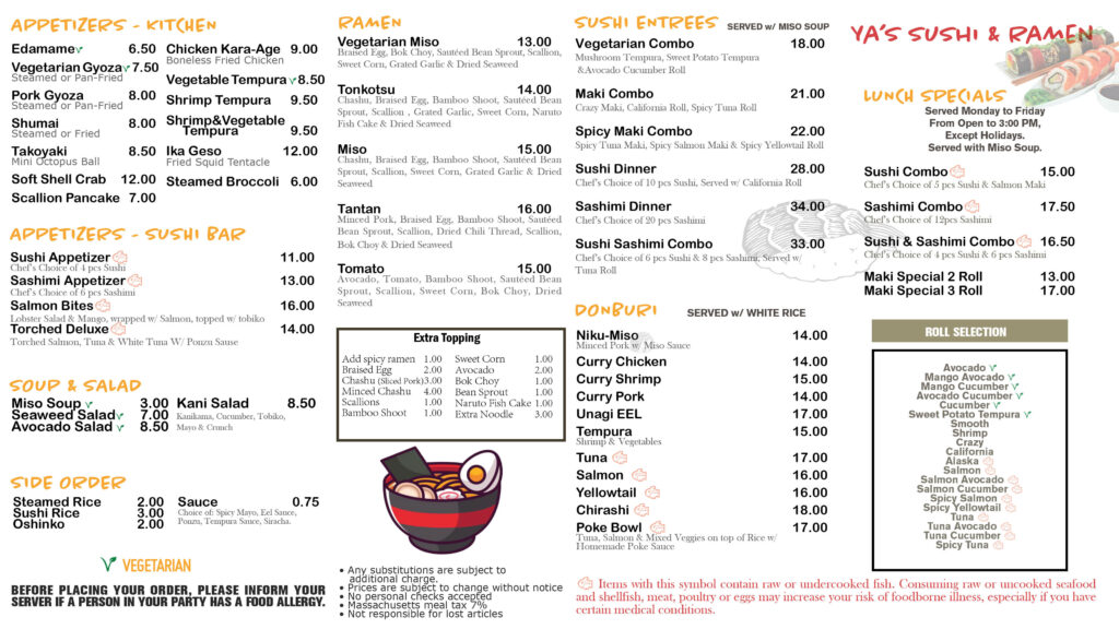Home - Ya's Sushi and Ramen